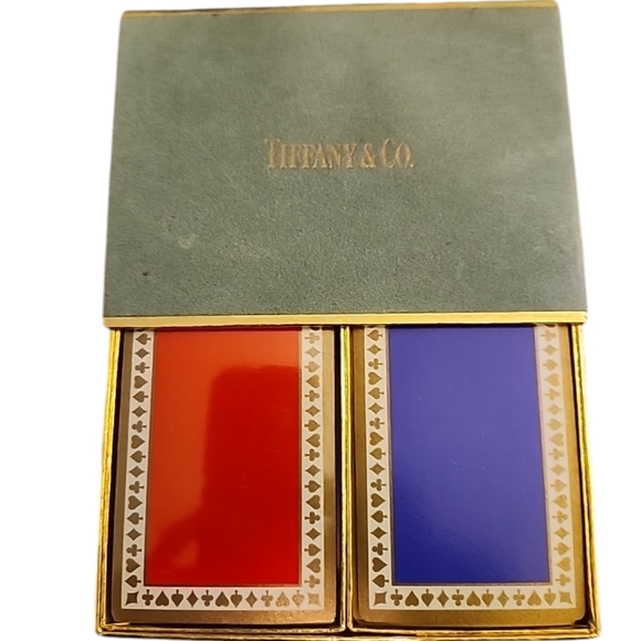 Tiffany & Co. | Games | Vintage Tiffany Co Playing Cards 2 Decks Red ...